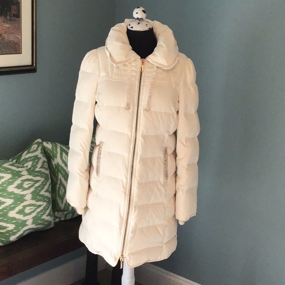 Juicy Couture Cream Down Puffer Jacket - Gem